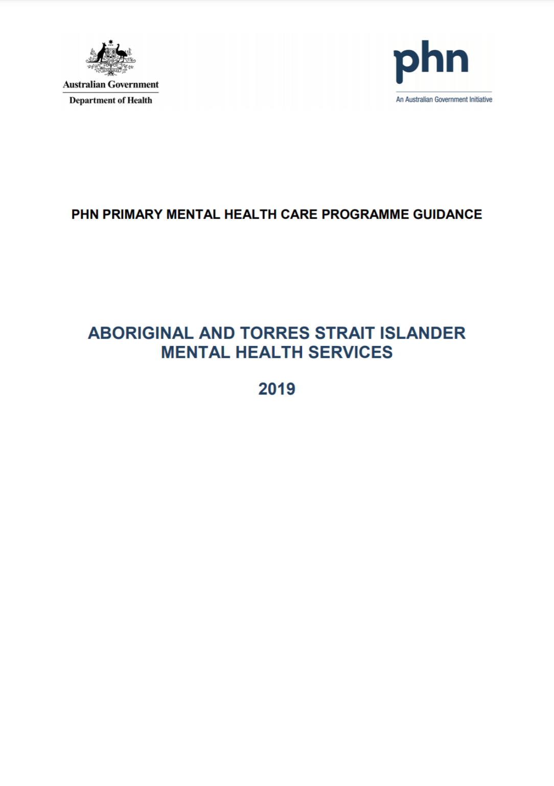 Aboriginal and Torres Strait Islander Mental Health Services – 2019 ...