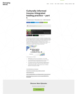 Culturally informed trauma-integrated healing practice – Part 1 ...
